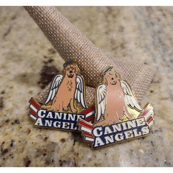 Unbranded | Jewelry | 2 Canine Angel Dog Winged Halo Memorial Pins ...